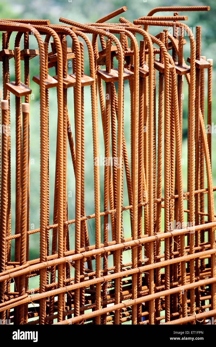 Rusty iron armature bars on a construction site Stock Photo - Alamy