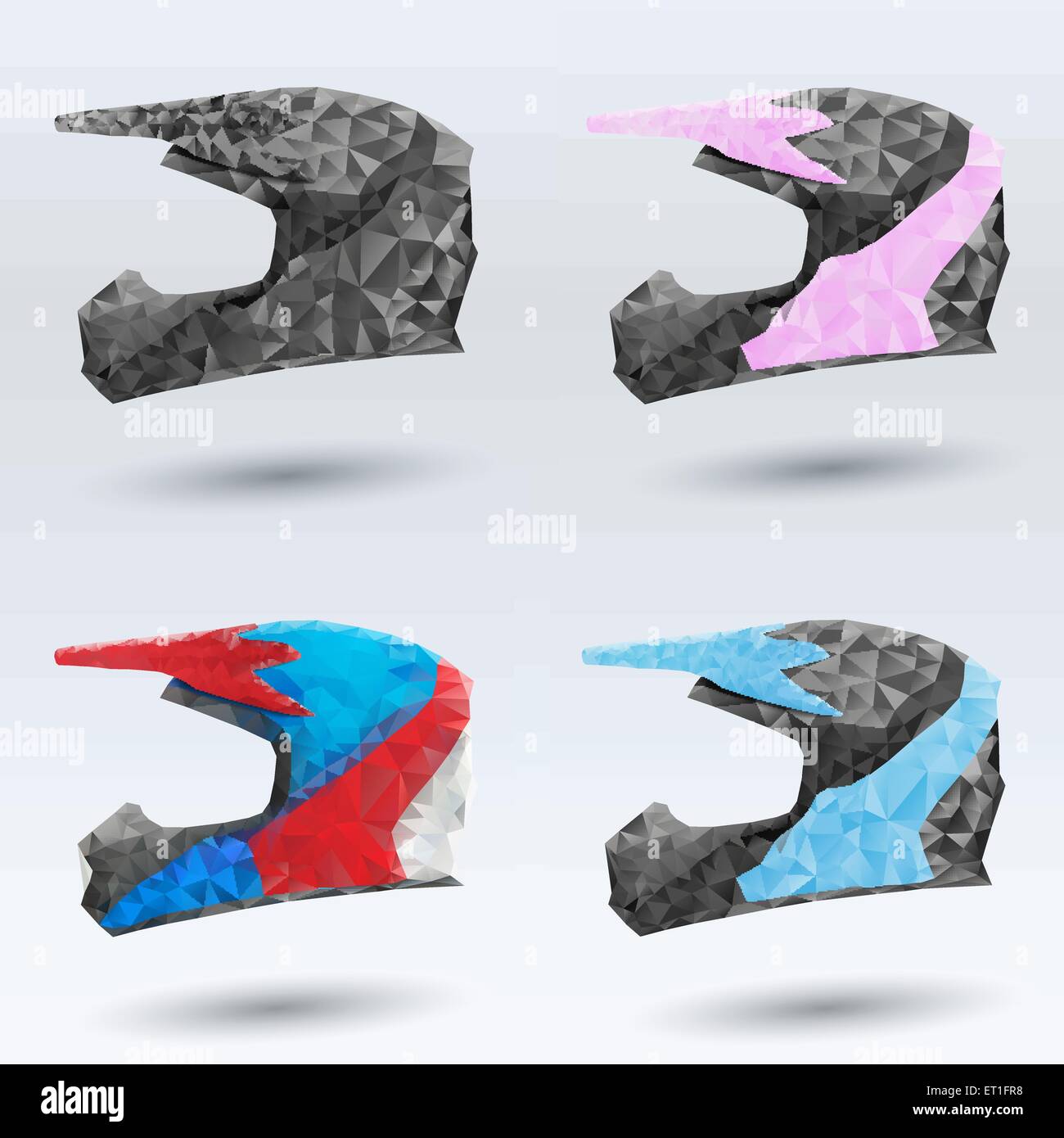 set abstract motorcycle helmets Stock Vector Image & Art - Alamy