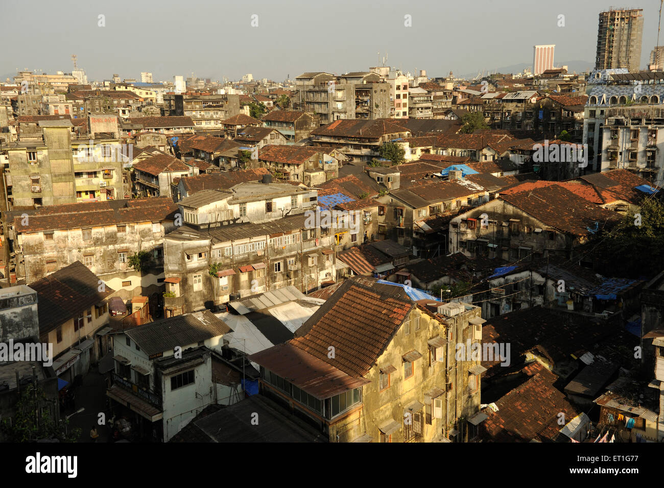 Aerial buildings ; Kalbadevi ; Bombay ; Mumbai ; Maharashtra ; India ...