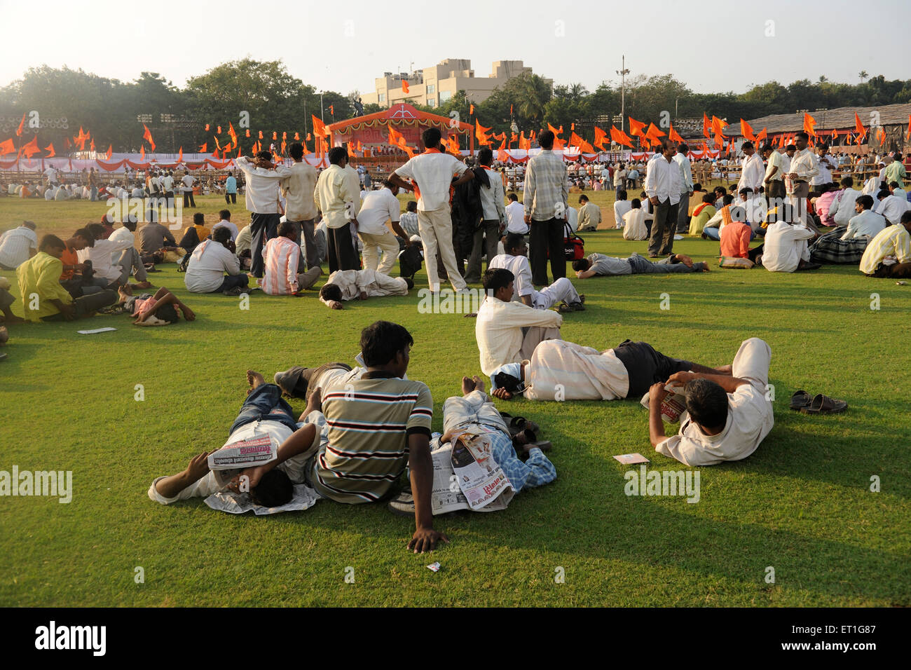 Shiv Sena election rally ; Shivaji Park ; Bombay ; Mumbai ; Maharashtra ...