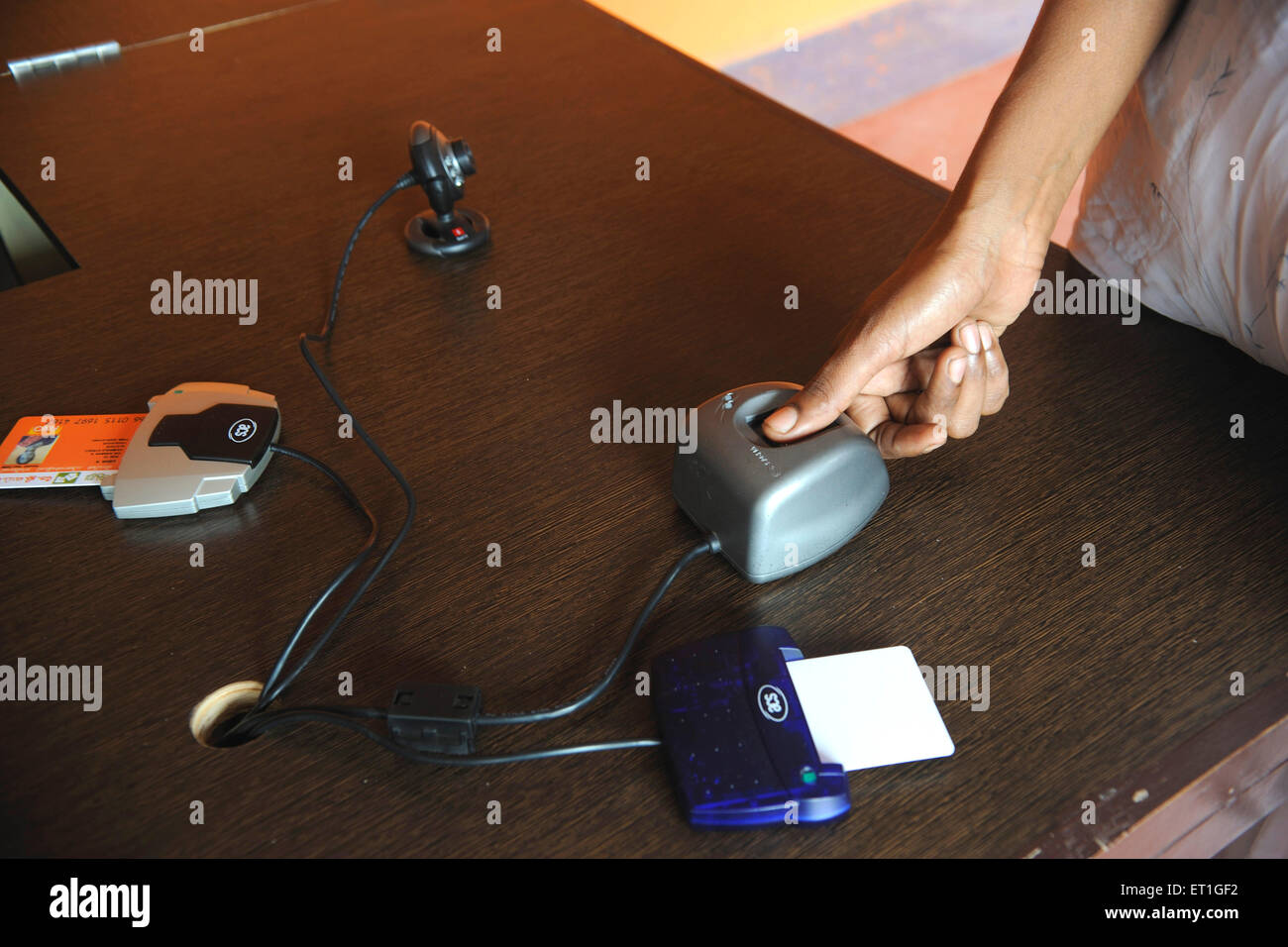 Bank thumbpress device hi-res stock photography and images - Alamy