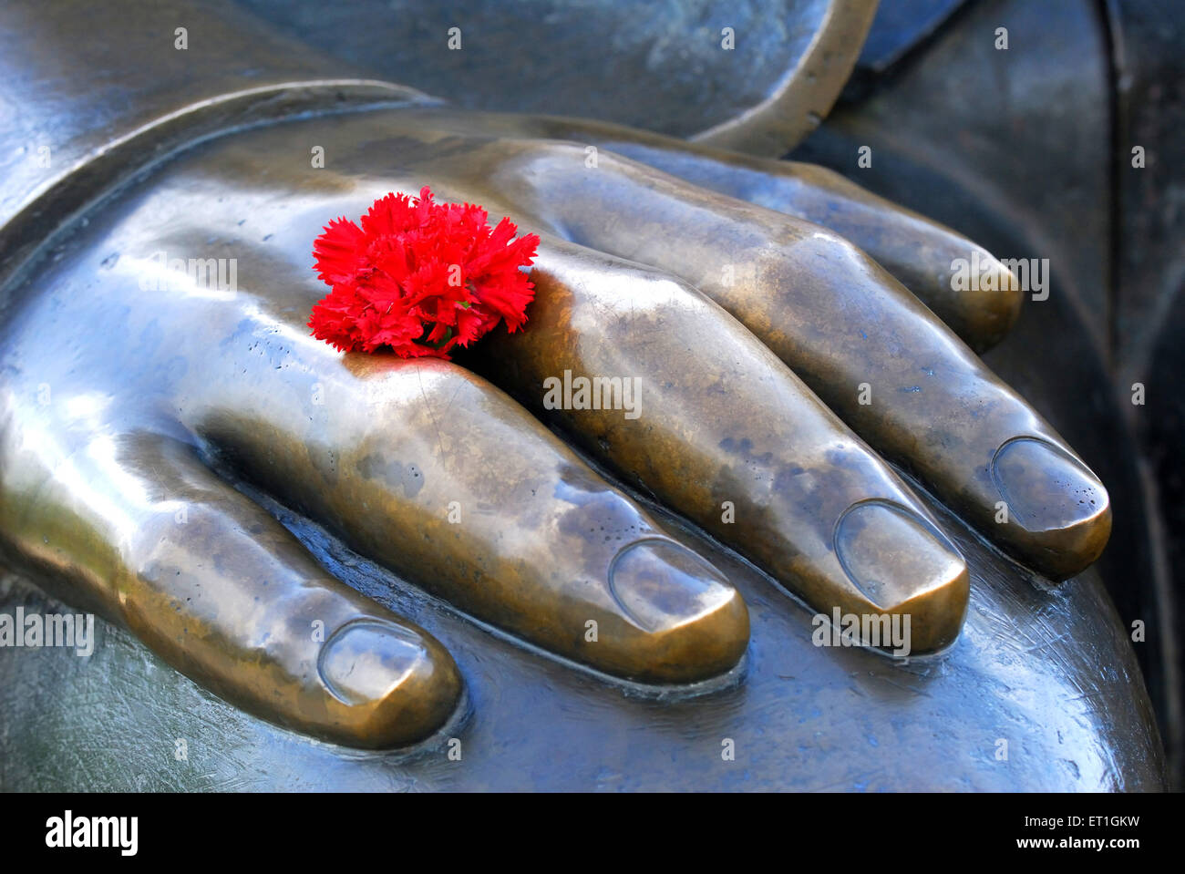 red carnation flower sculpture statue, Berlin, Germany, German, Europe ...
