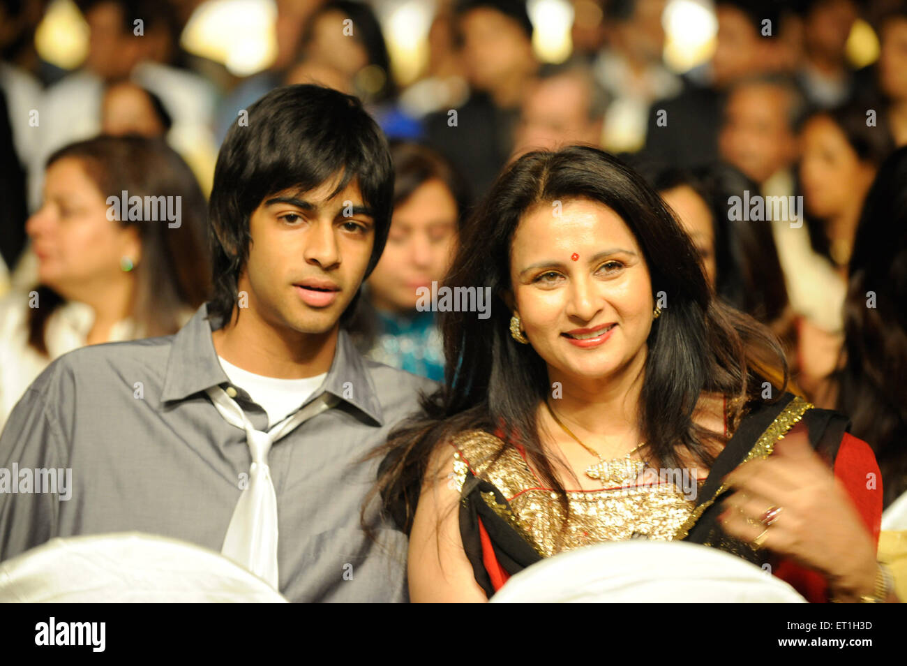 Poonam Dhillon, Indian actress with son Anmol Thakeria Dhillon, Indian actor, model, India, Asia ...