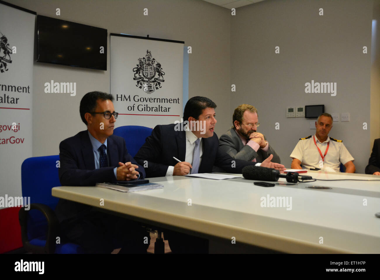 Gibraltar - 10th June 2015 - Pictured Fabian Picardo, Chief Minister of ...