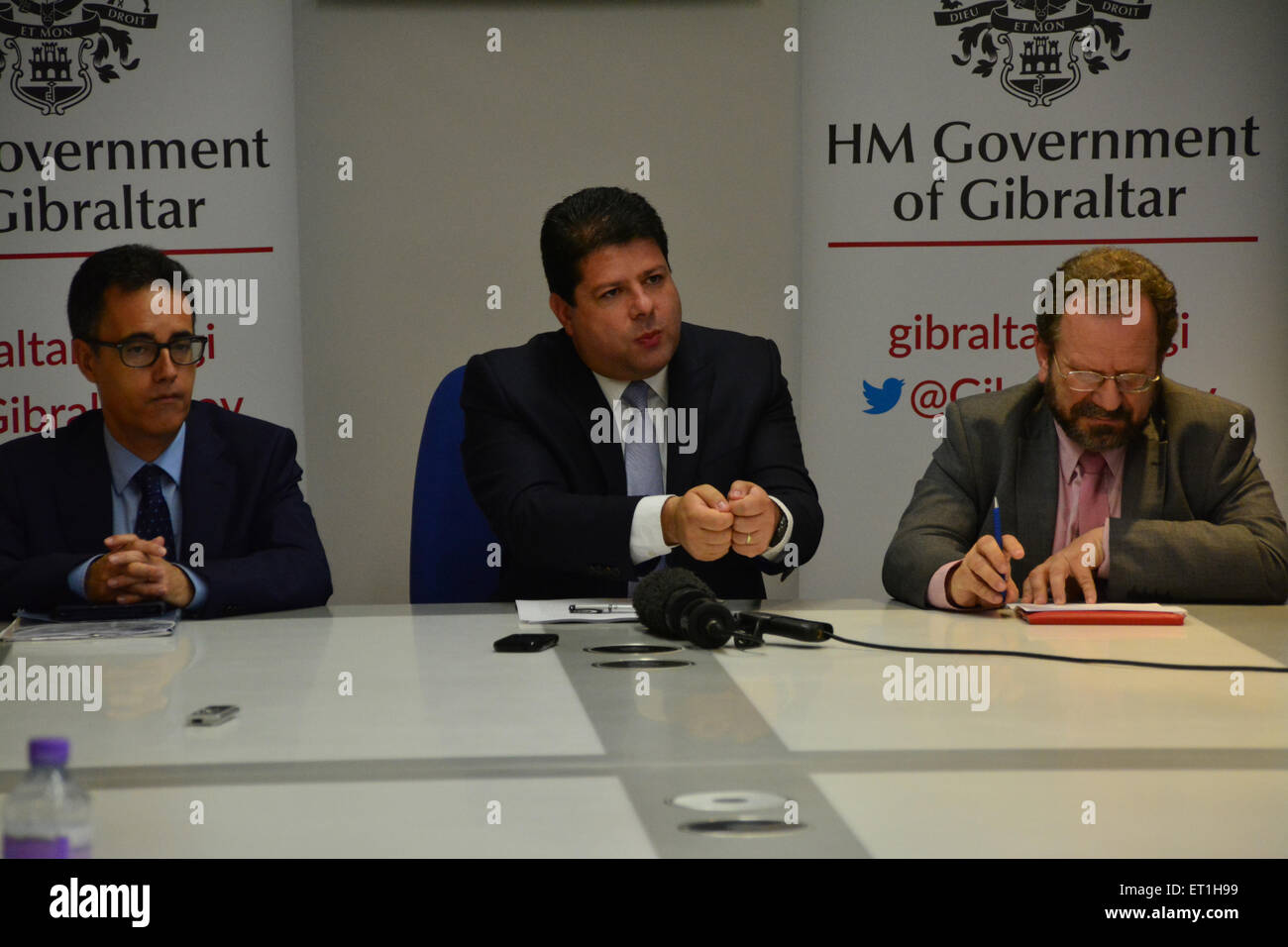 Gibraltar - 10th June 2015 - Pictured Fabian Picardo, Chief Minister of ...