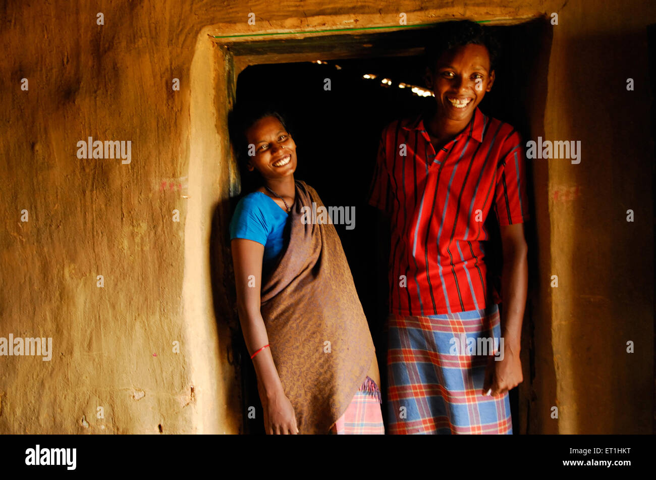 Ho tribes pregnant woman with husband ; Chakradharpur ; Jharkhand ...