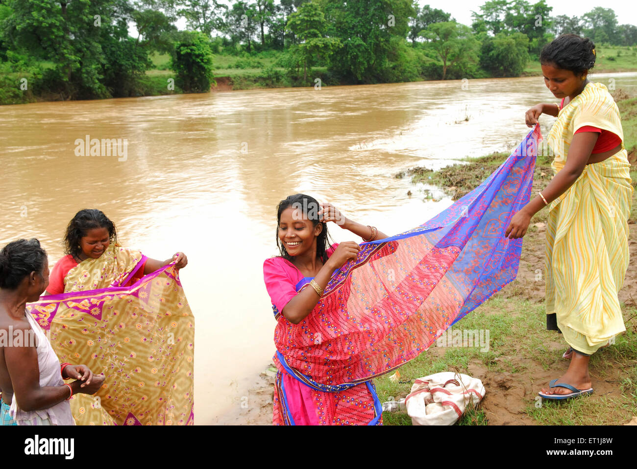 Indian woman wearing sari india hi-res stock photography and images - Alamy