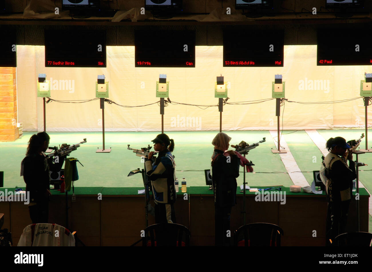 Shooting arena, balewadi stadium, women shooters, third commonwealth ...