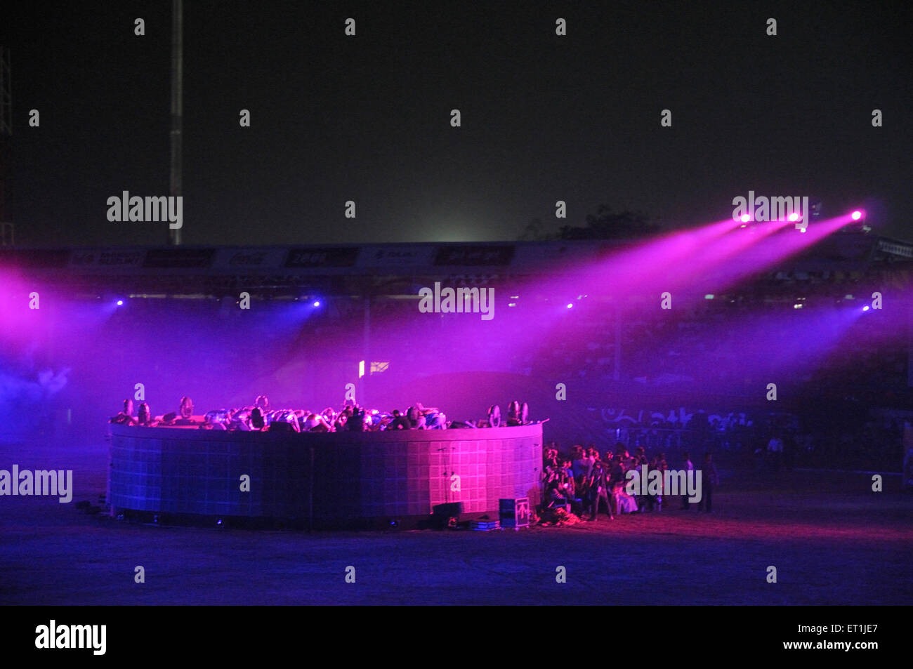 laser light lights beamed on stage for dance performers performance ...