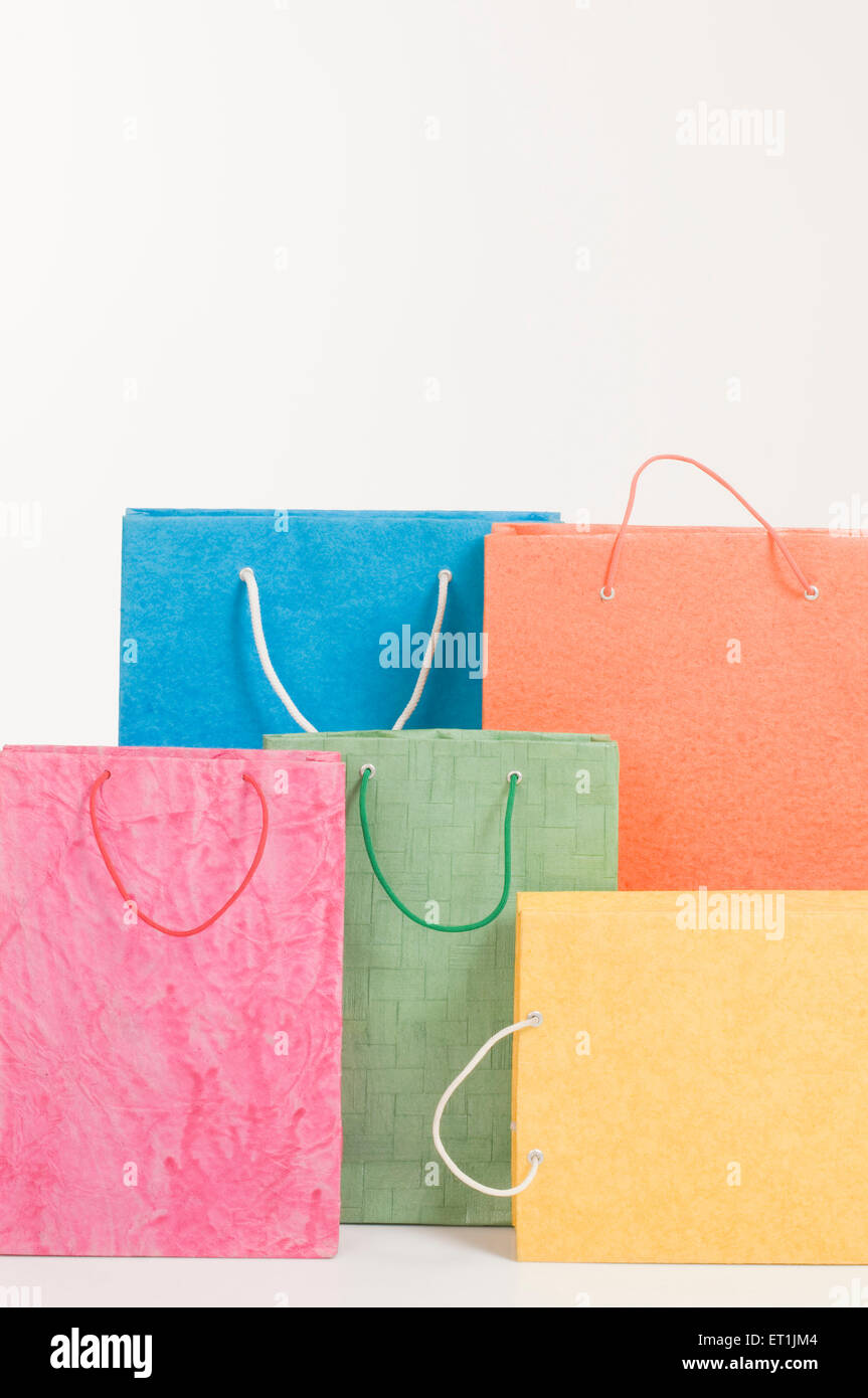 Shopping paper bags ; shopping bags ; paper bags ; paper tote Stock ...