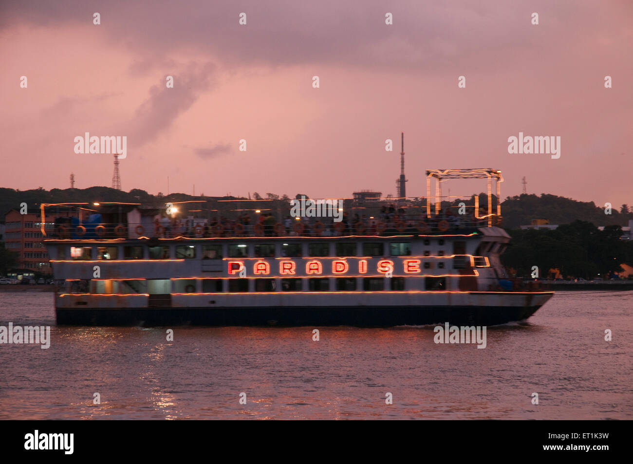 Paradise cruise boat Mandovi river Panaji Goa India Asia Stock Photo ...