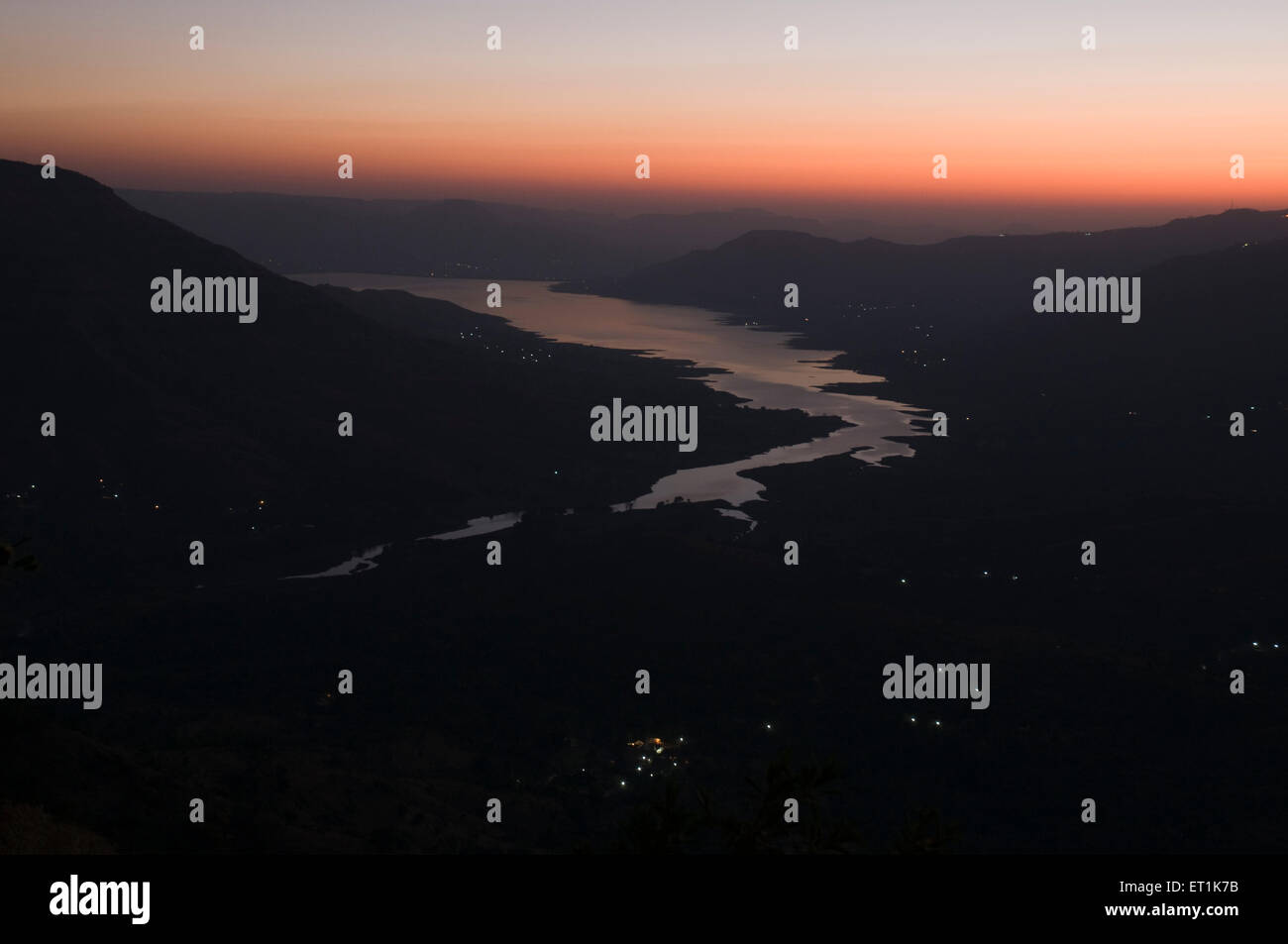 Krishna river between Mahabaleshwar and Tapola Maharashtra India Asia ...