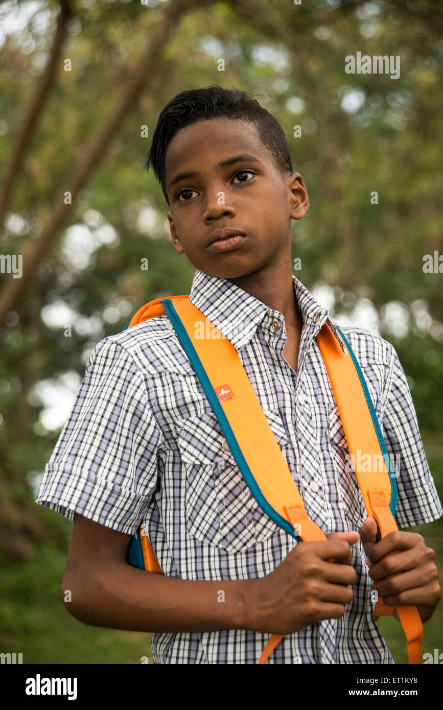 Portrait of a Latin boy going to school Stock Photo - Alamy