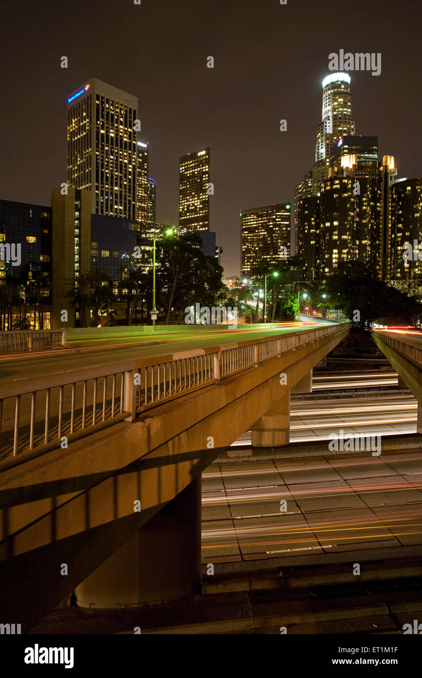 Busy downtown los angeles freeway hi-res stock photography and images ...