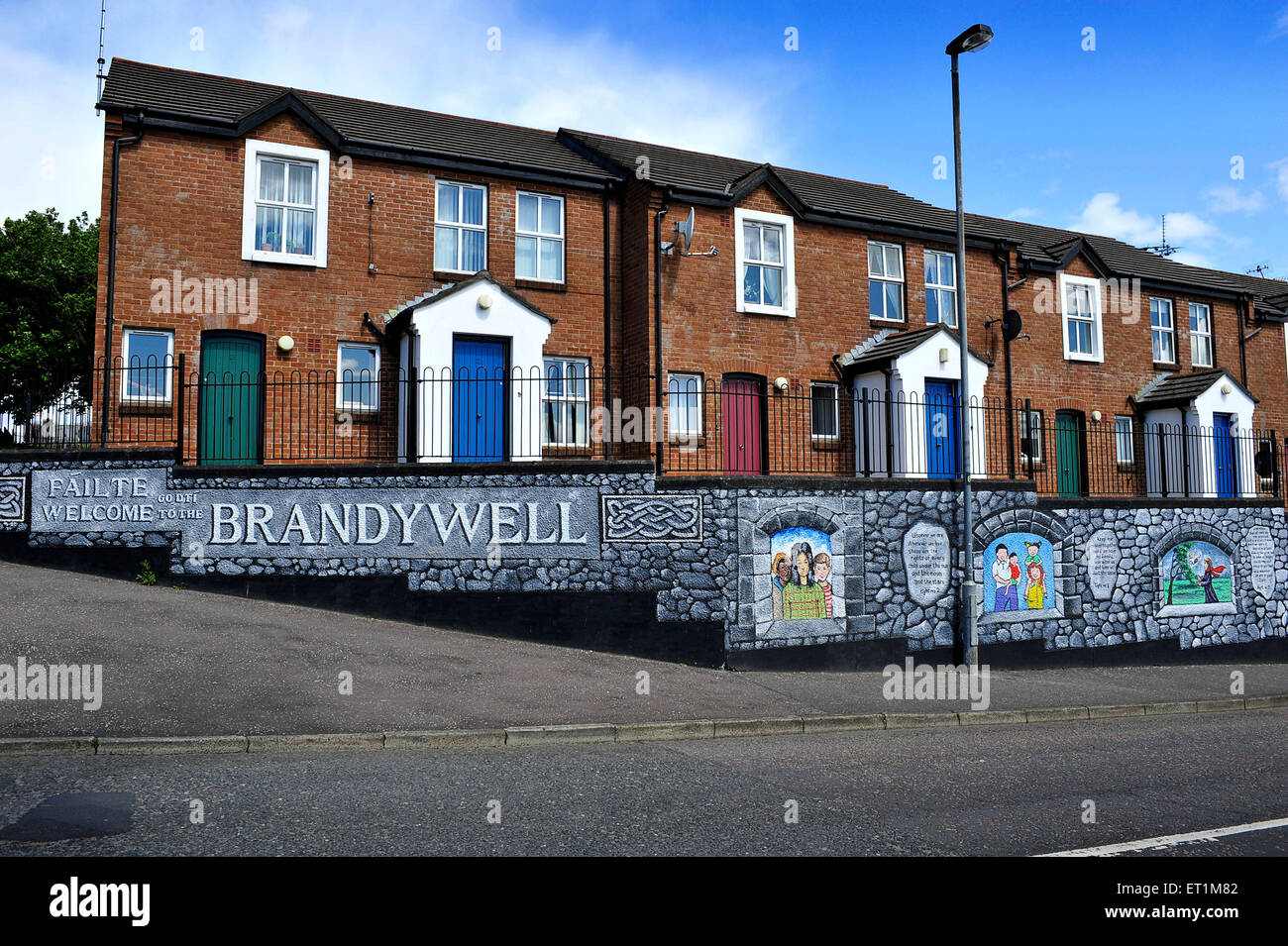 Social housing in the nationalist Brandywell area of Londonderry (Derry ...