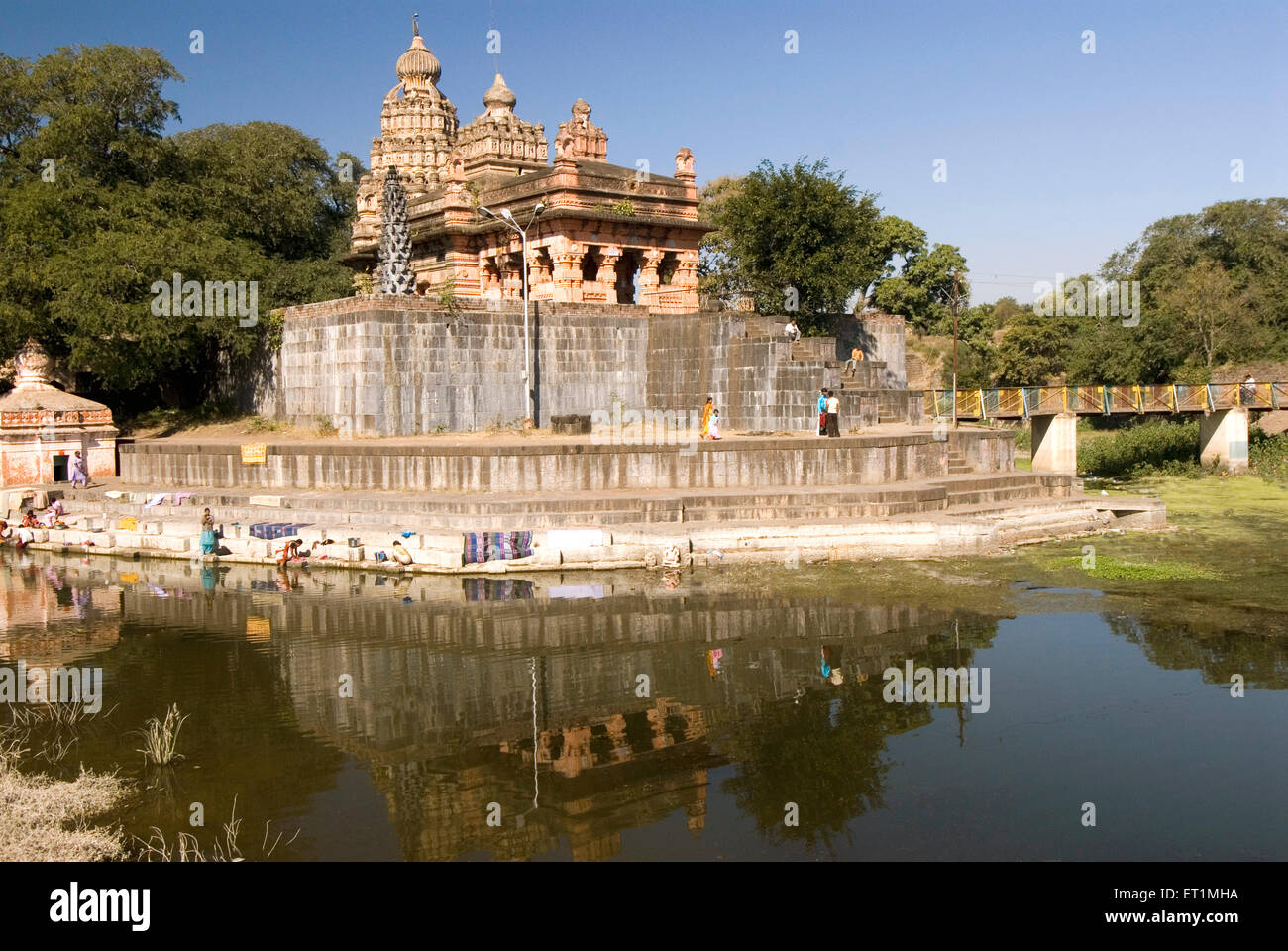 Sangemeshvar ; lord shankar shiva temple on bank of river karha ...