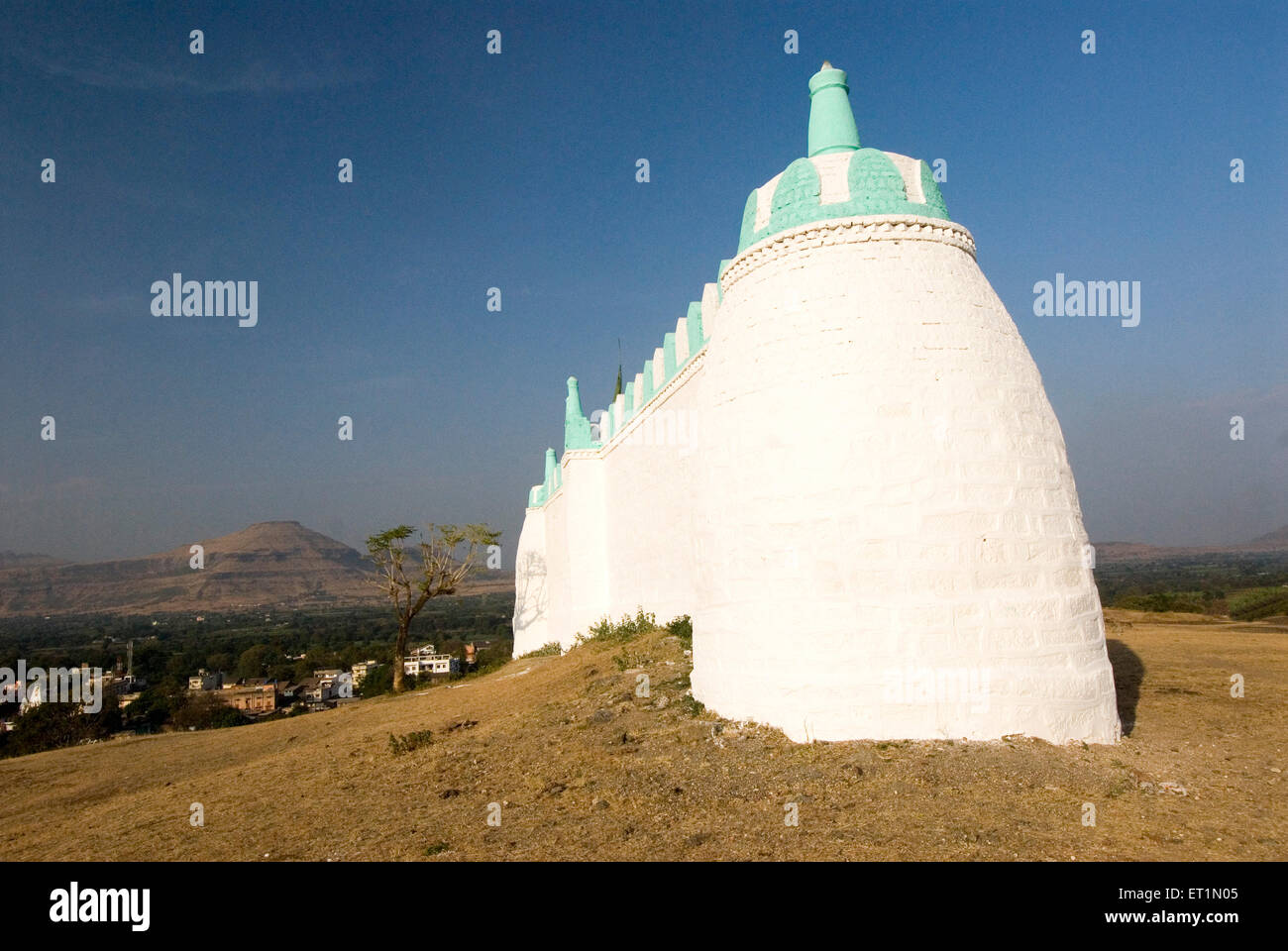 Eidgah on hilltop, mosque, masjid, Junnar village, district Pune ...