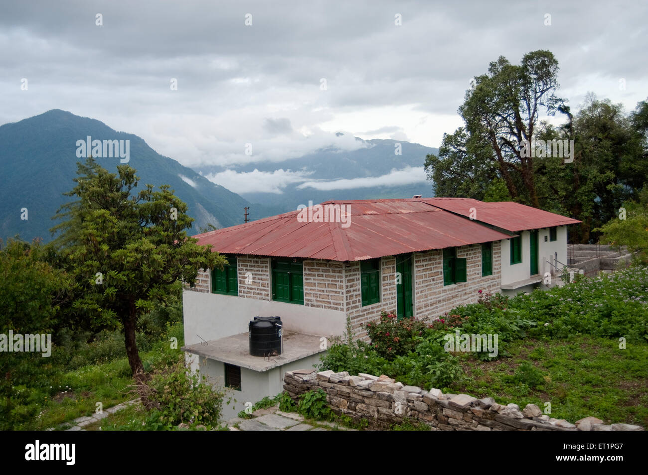 Tourist cottage, Narayan Ashram, Pithoragarh, Kumaon, Uttarakhand ...