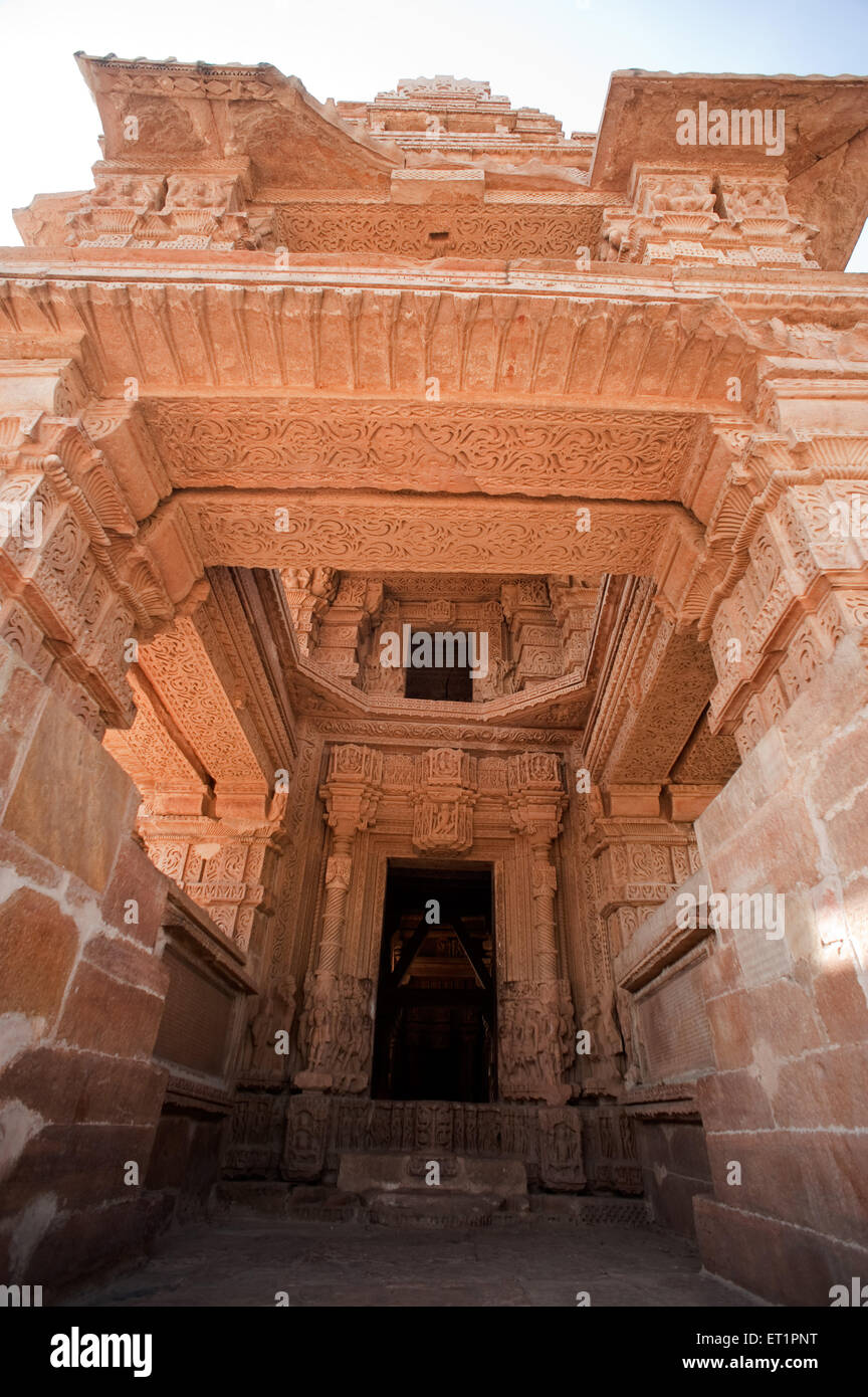 Entrance gate of saas temple ; gwalior fort ; Madhya Pradesh ; India ...