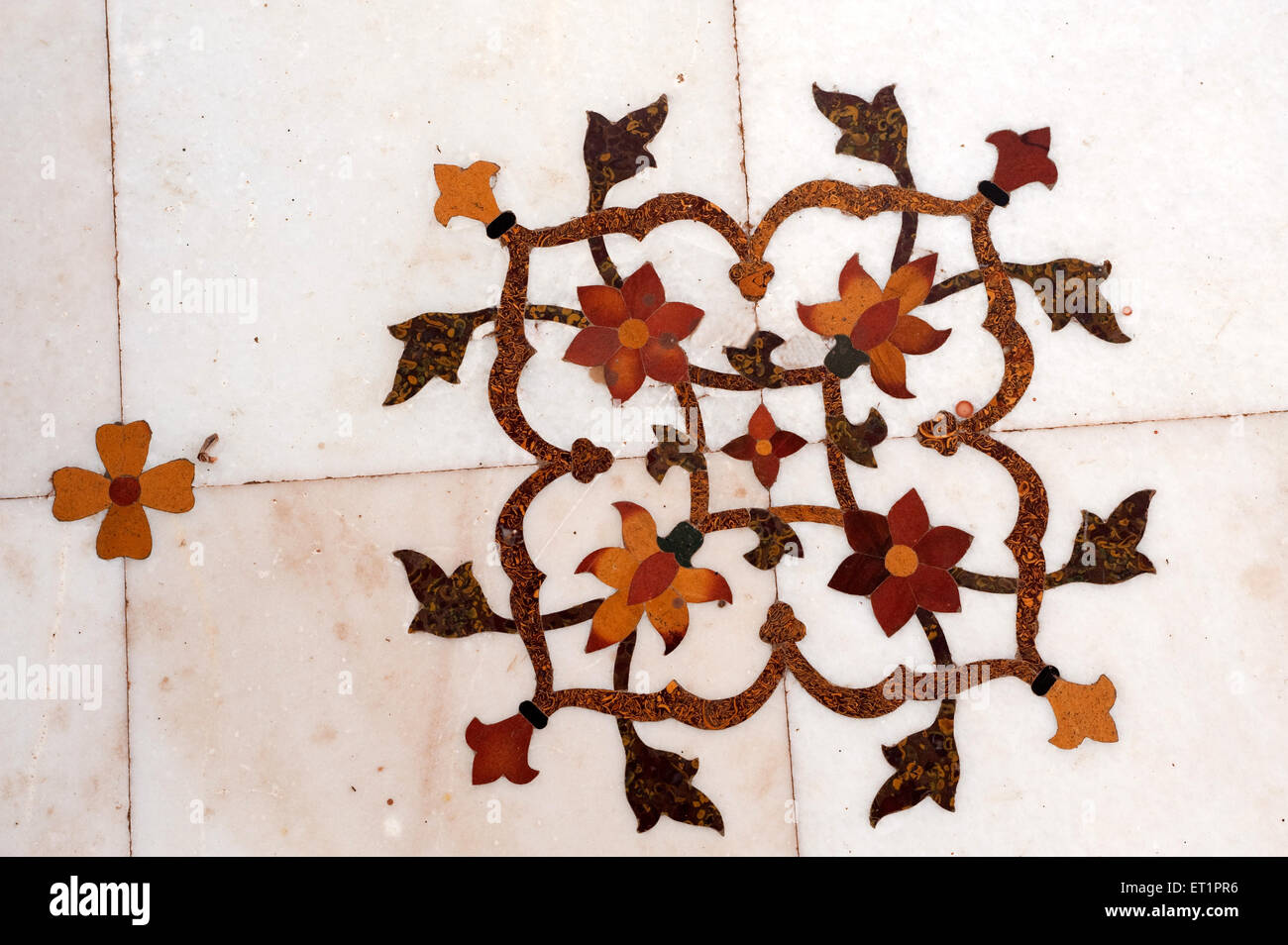 Floral designs on cenotaph of madhavrao scindia at Shivpuri ; Madhya ...