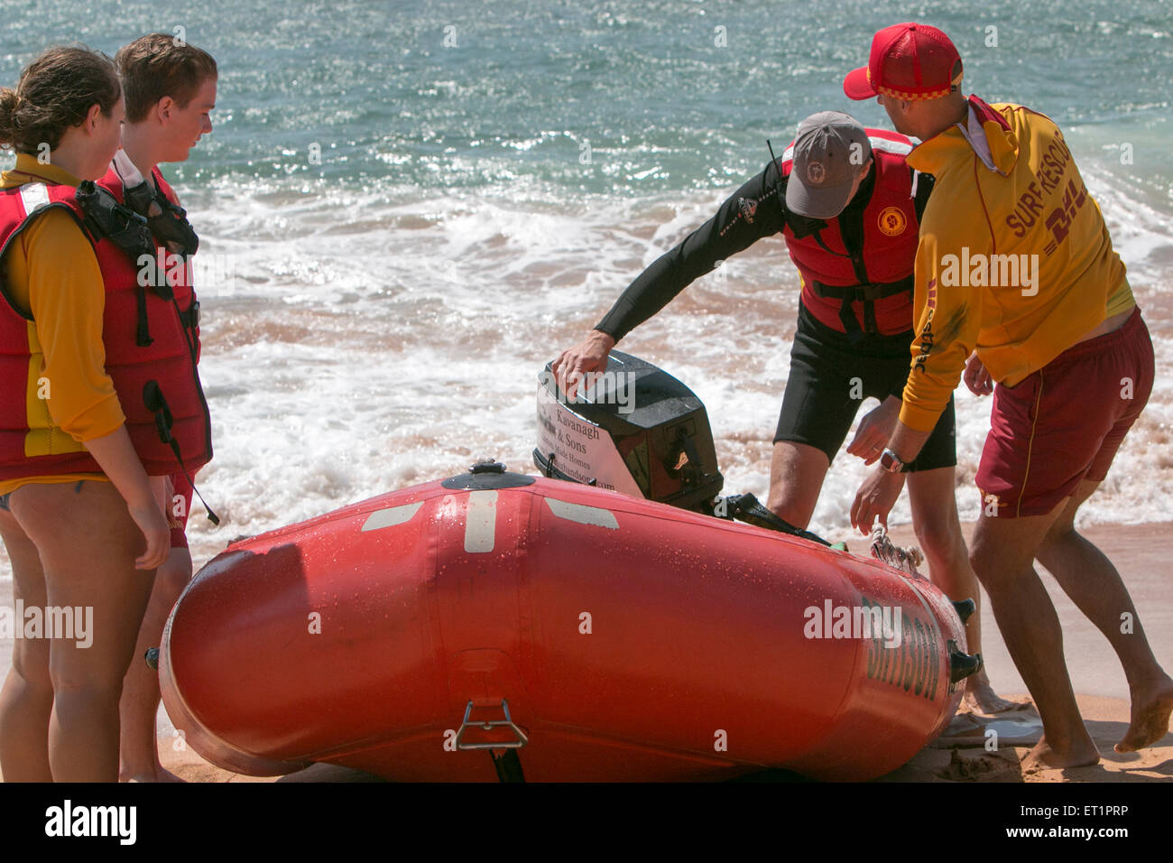 surf rescue lifeguards people on newport beach Sydney australia Stock ...