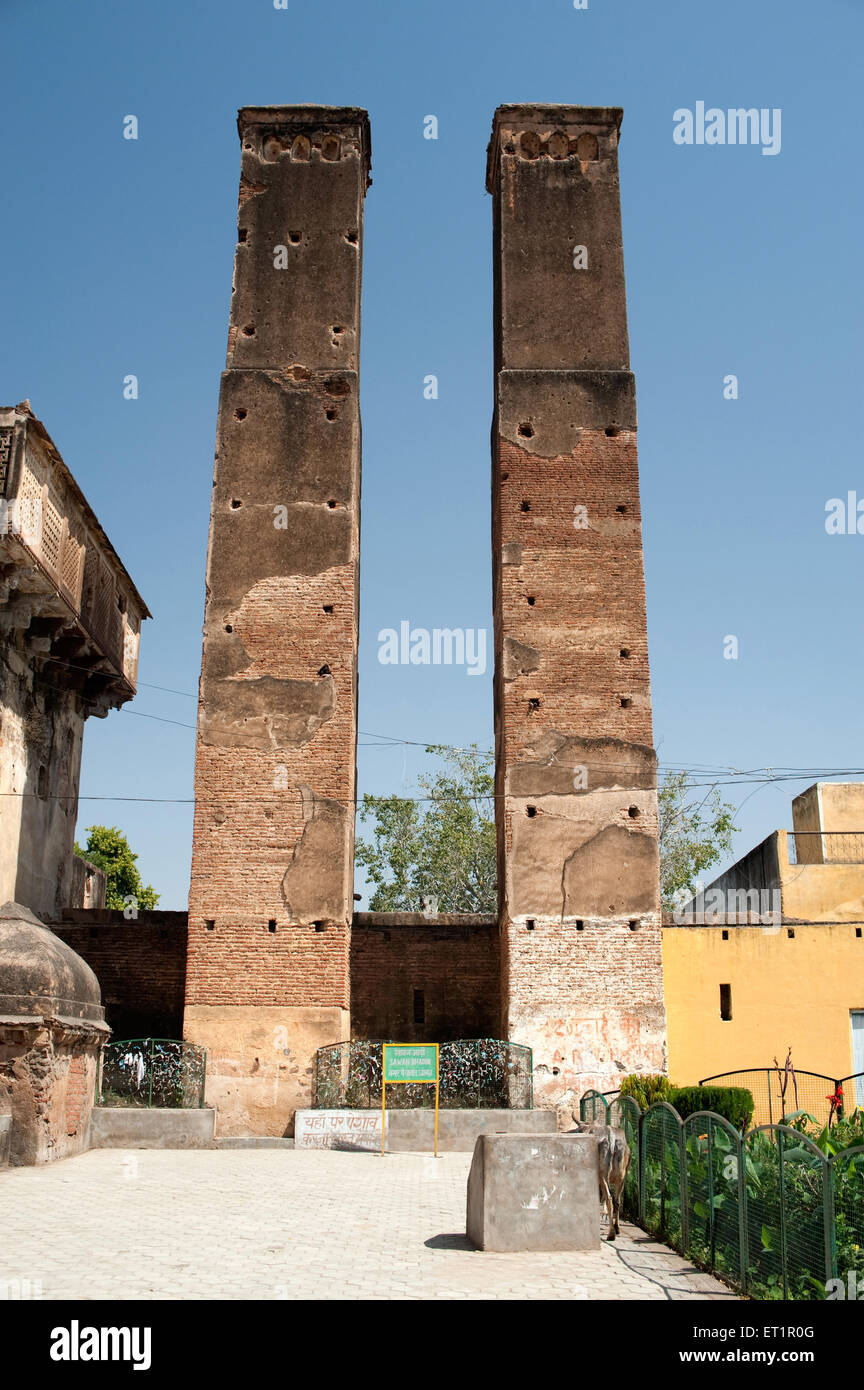 Sawan bhadon pillars at Orchha ; Tikamgarh ; Madhya Pradesh ; India ...