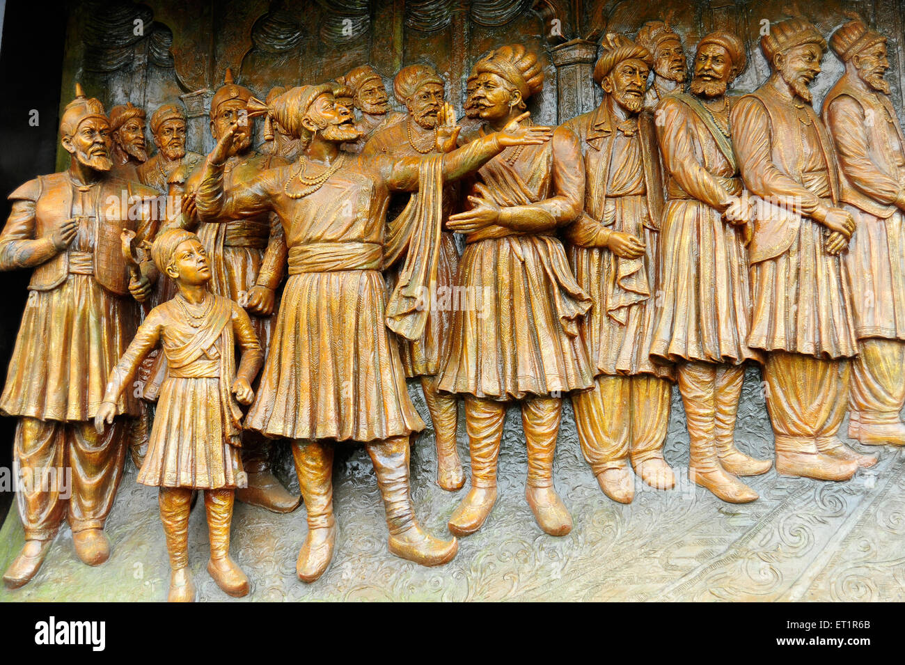 Shivaji sculpture ; Akluj Fort ; Shivsrushti Killa ; Solapur ...