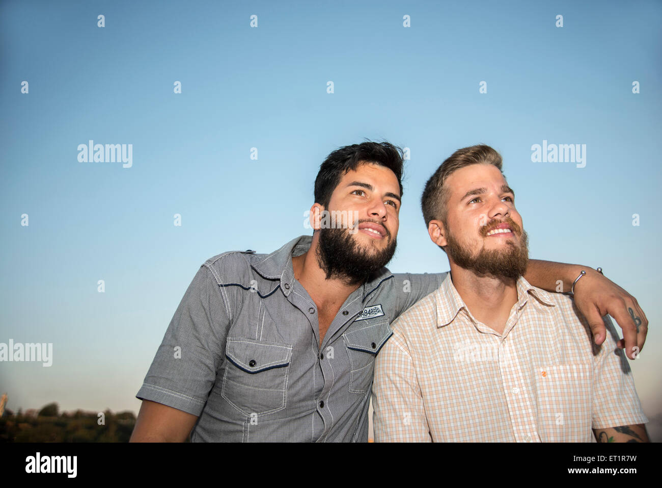 Two friends at Havana Harbor Stock Photo - Alamy