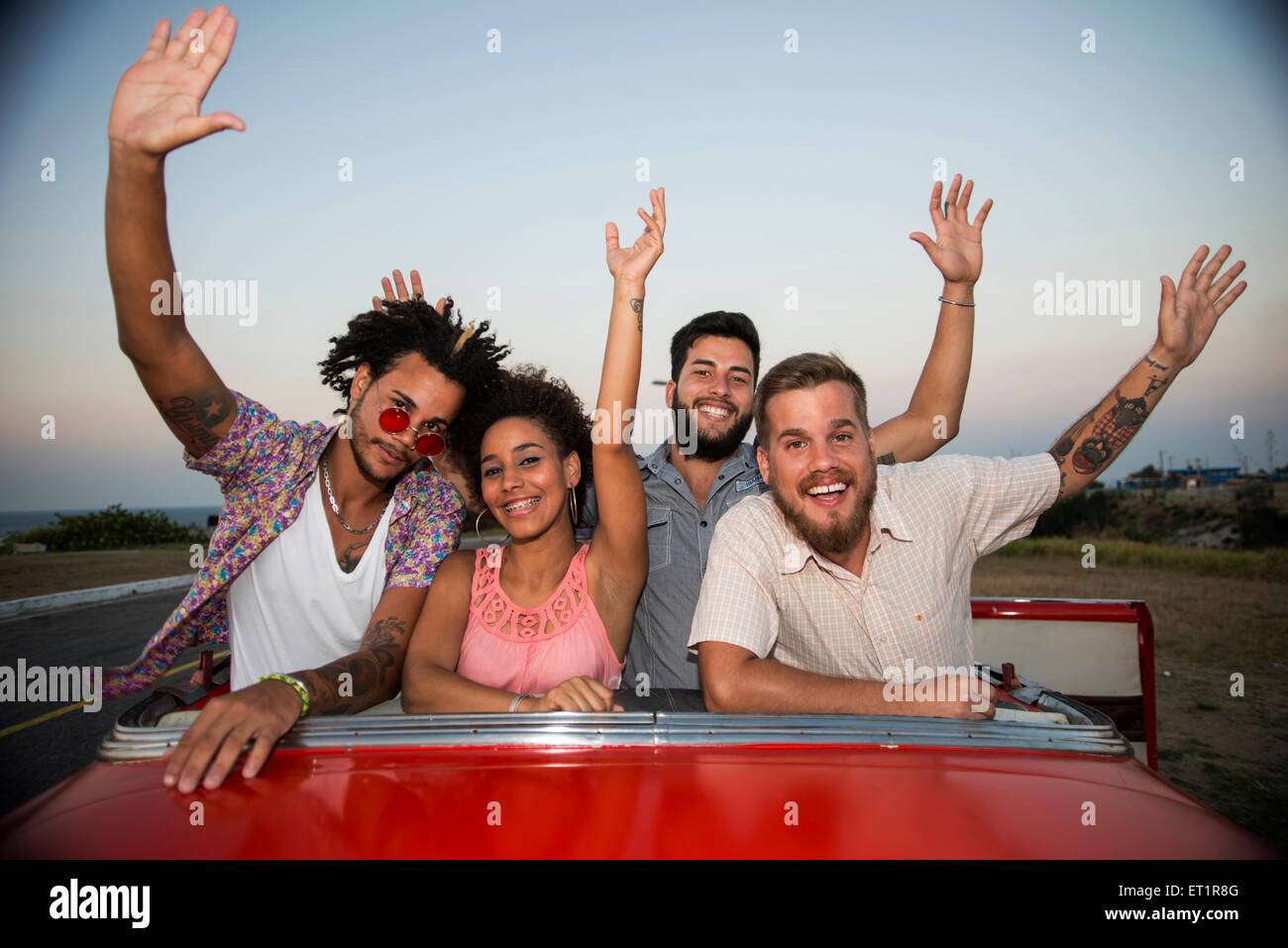 Car share with old people hi-res stock photography and images - Alamy