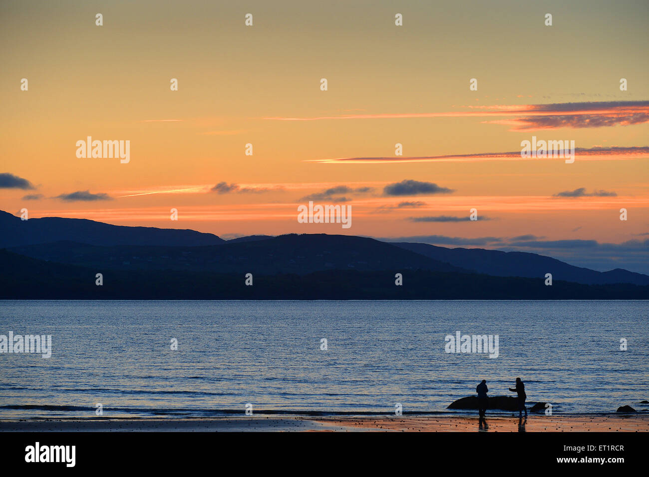 Lough Swilly, County Donegal. 10 June 2015. Ireland weather: Sunset. A ...