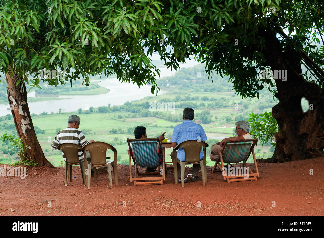 Tourists enjoying view at parshuram ghat ; Chiplun ; Ratnagiri ...
