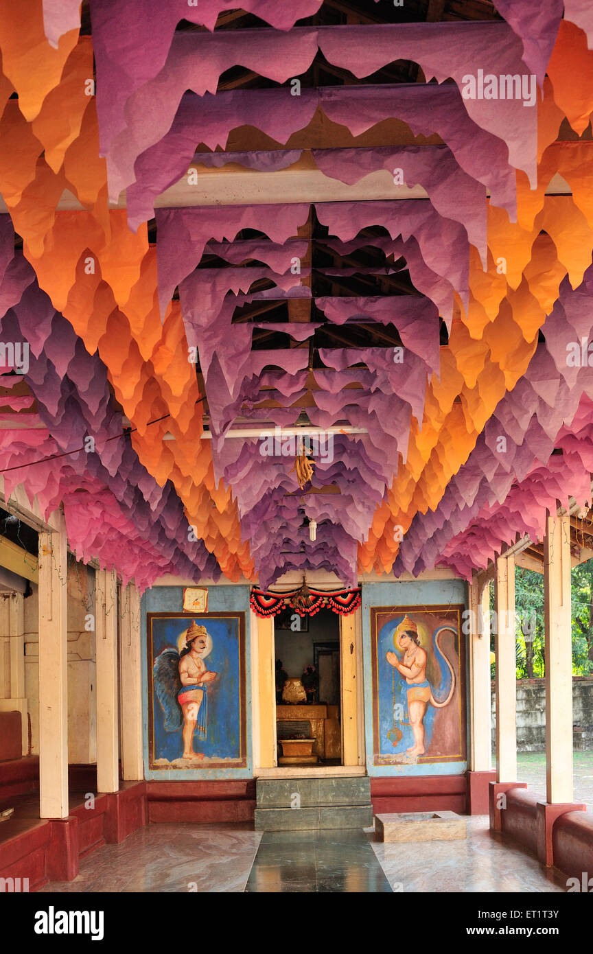 Temple ceiling, Shri Dev Rameshwar Temple, Rameshwar Wadi, Kandalgaon ...