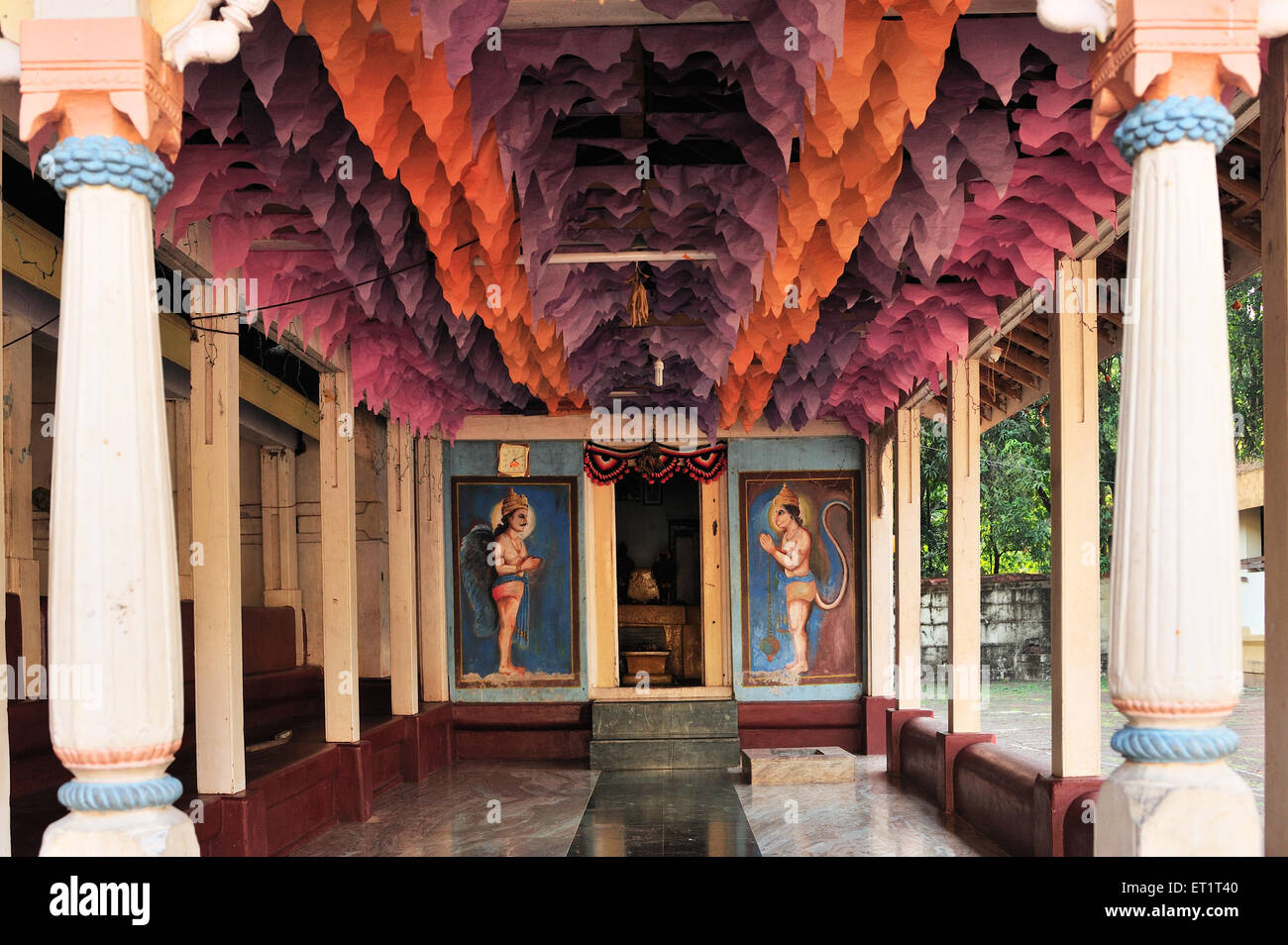 Temple ceiling, Shri Dev Rameshwar Temple, Rameshwar Wadi, Kandalgaon, Kolamb, Malvan, Devgad ...