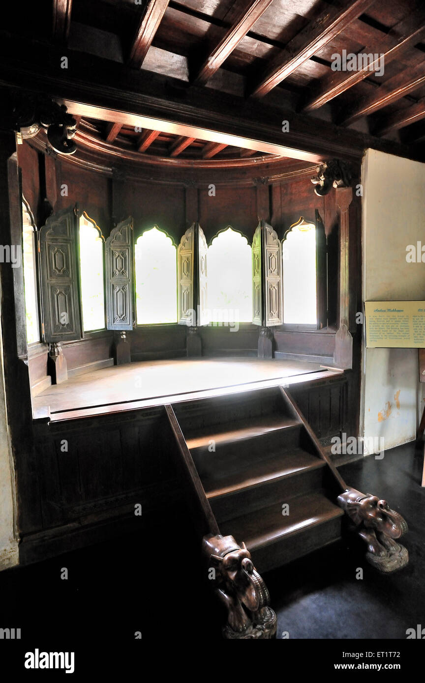 Wooden balcony of padmanabhapuram palace tamil nadu india Asia Stock ...