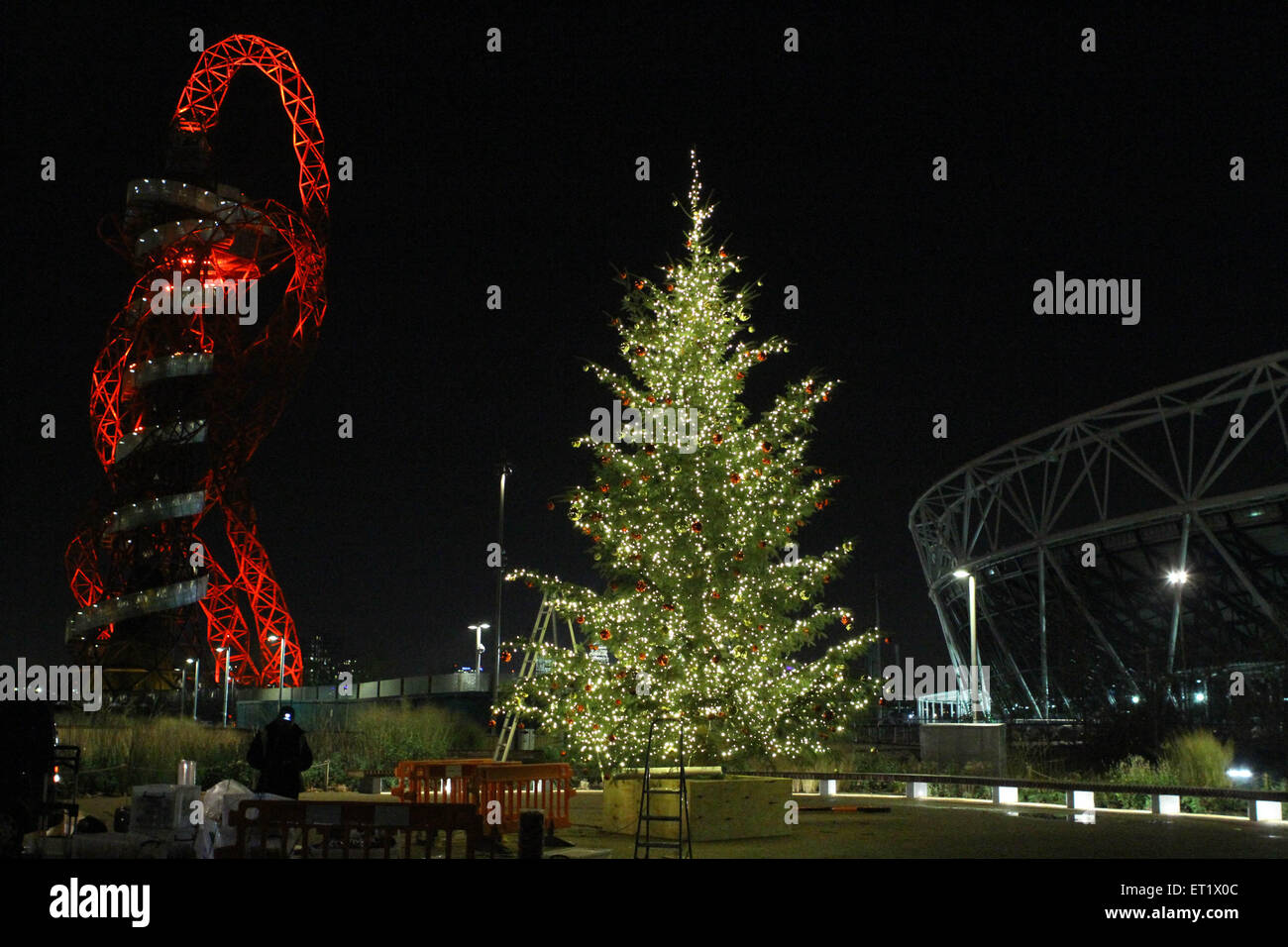 Olympic Christmas tree in Queen Elizabeth Park Featuring: View Where ...