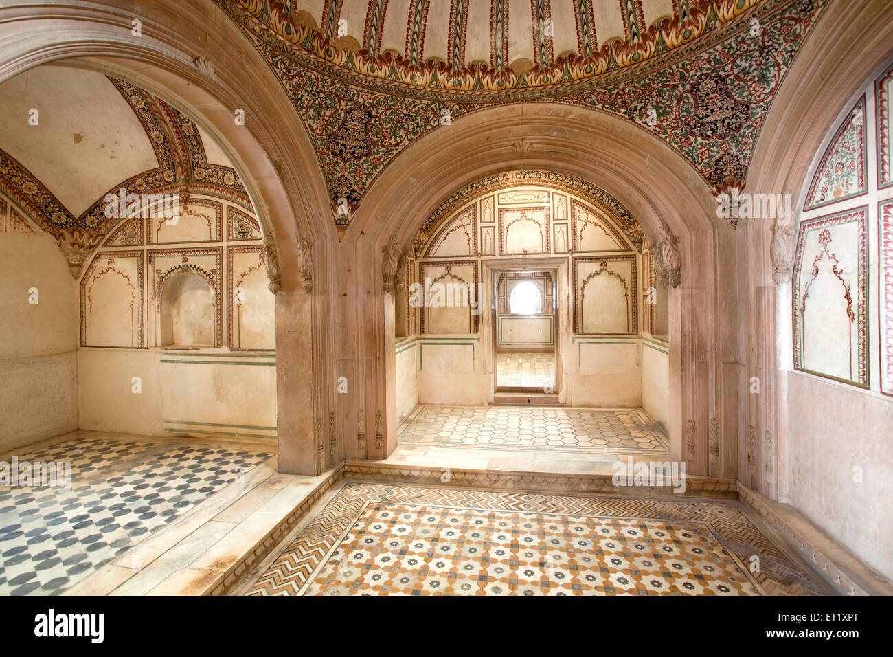 Hamam old bathroom and wall painting in Government museum ; Bharatpur ...