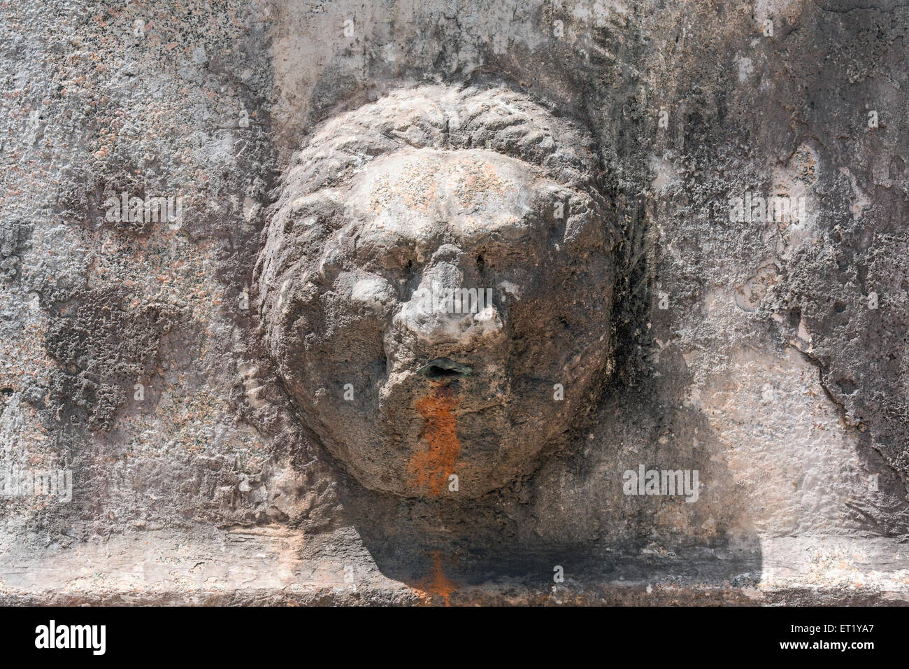 lion head on roman fountain Stock Photo - Alamy