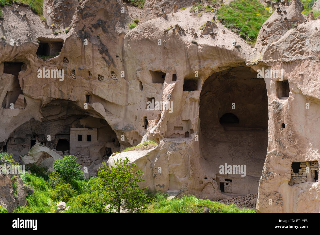 The abandoned rock carved village of Zelve, Zelve open air museum ...