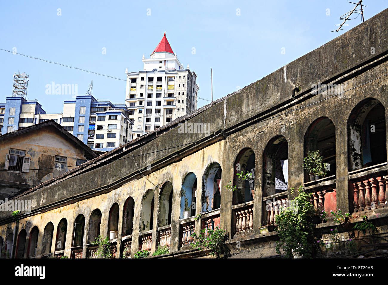 Old Haji Esmil building chawl mass urban housing ; Bandu Gokhale Road ...