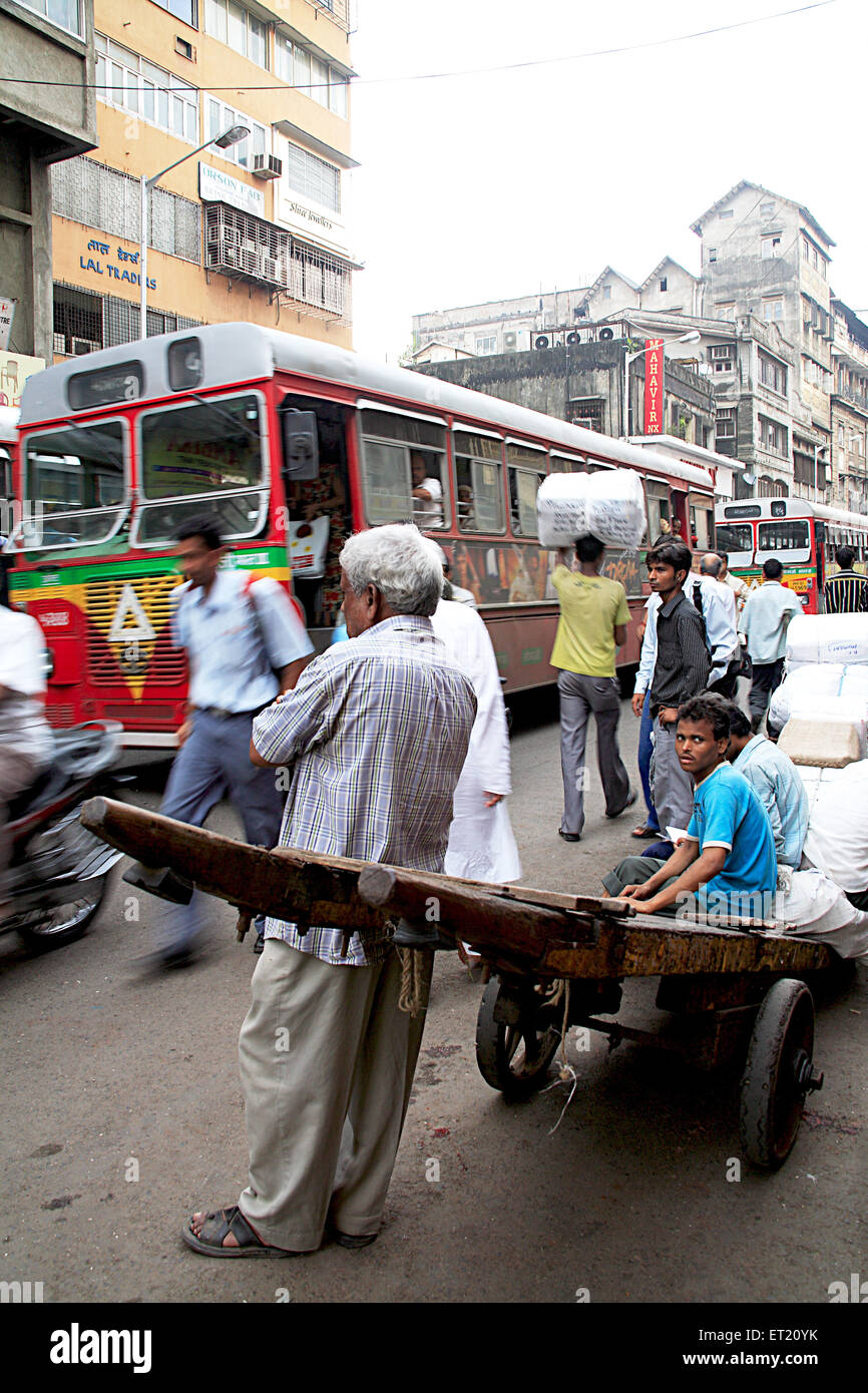 View of Kalbadevi road ; Marine Lines ; Bombay Mumbai ; Maharashtra ...