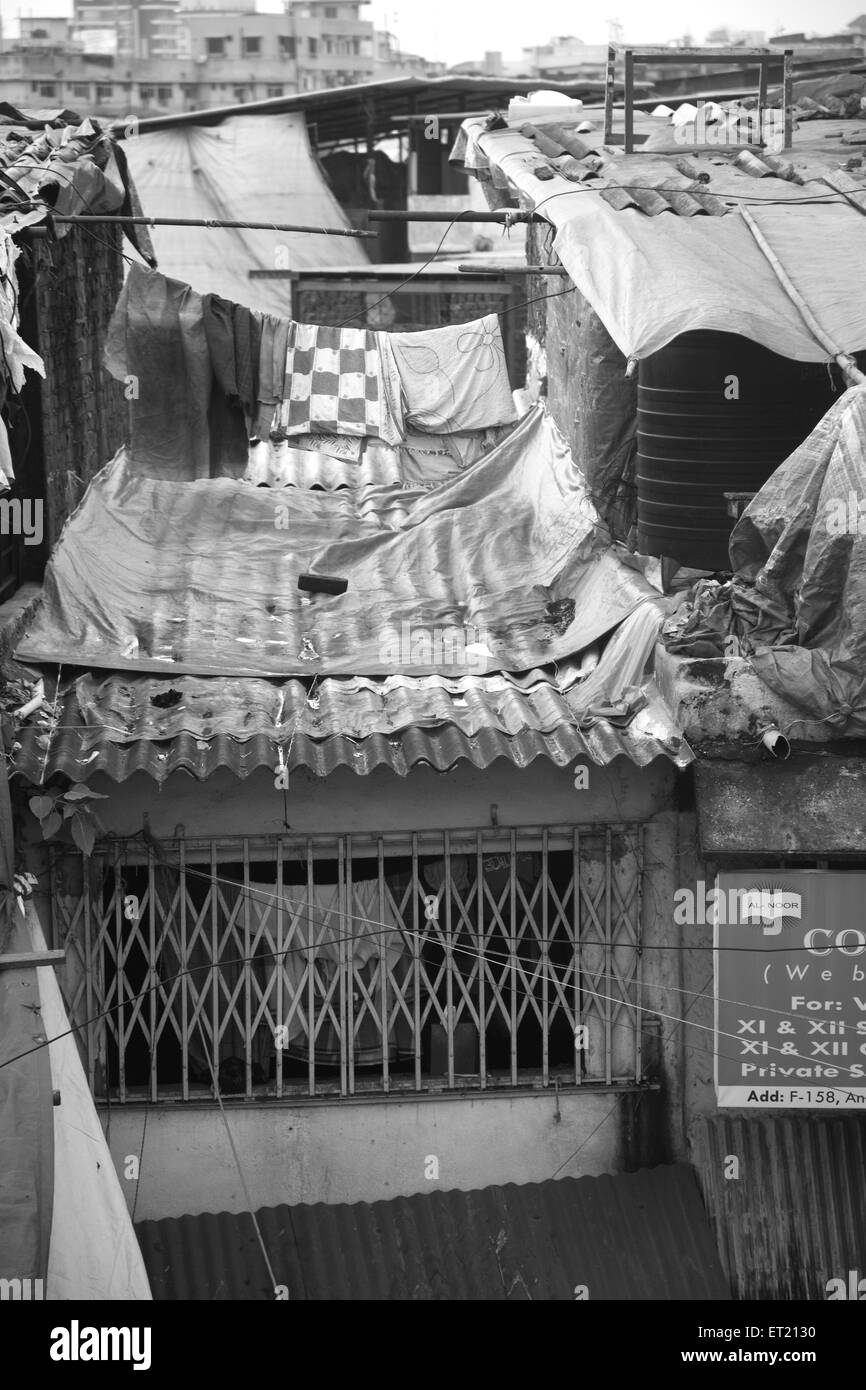 Slum Behram Naupada at Anant Kanekar Marg ; Bandra ; Bombay Mumbai ...