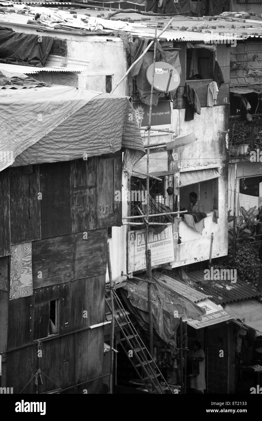 Slum Behram Naupada at Anant Kanekar Marg ; Bandra ; Bombay Mumbai ...