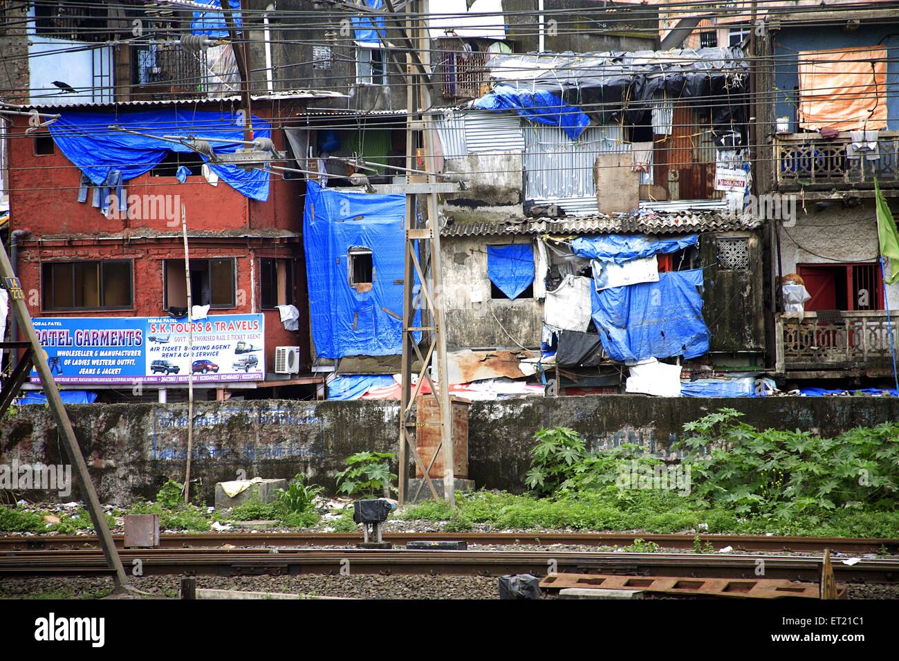 Slum ; Behram Naupada ; Anant Kanekar Marg ; Bandra ; Bombay Mumbai ...