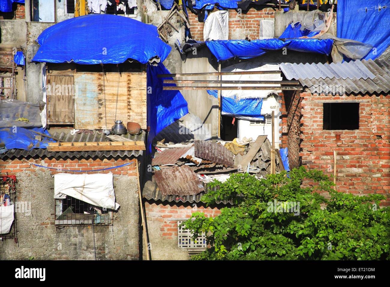 Slum ; Behram Naupada ; Anant Kanekar Marg ; Bandra ; Bombay Mumbai ...