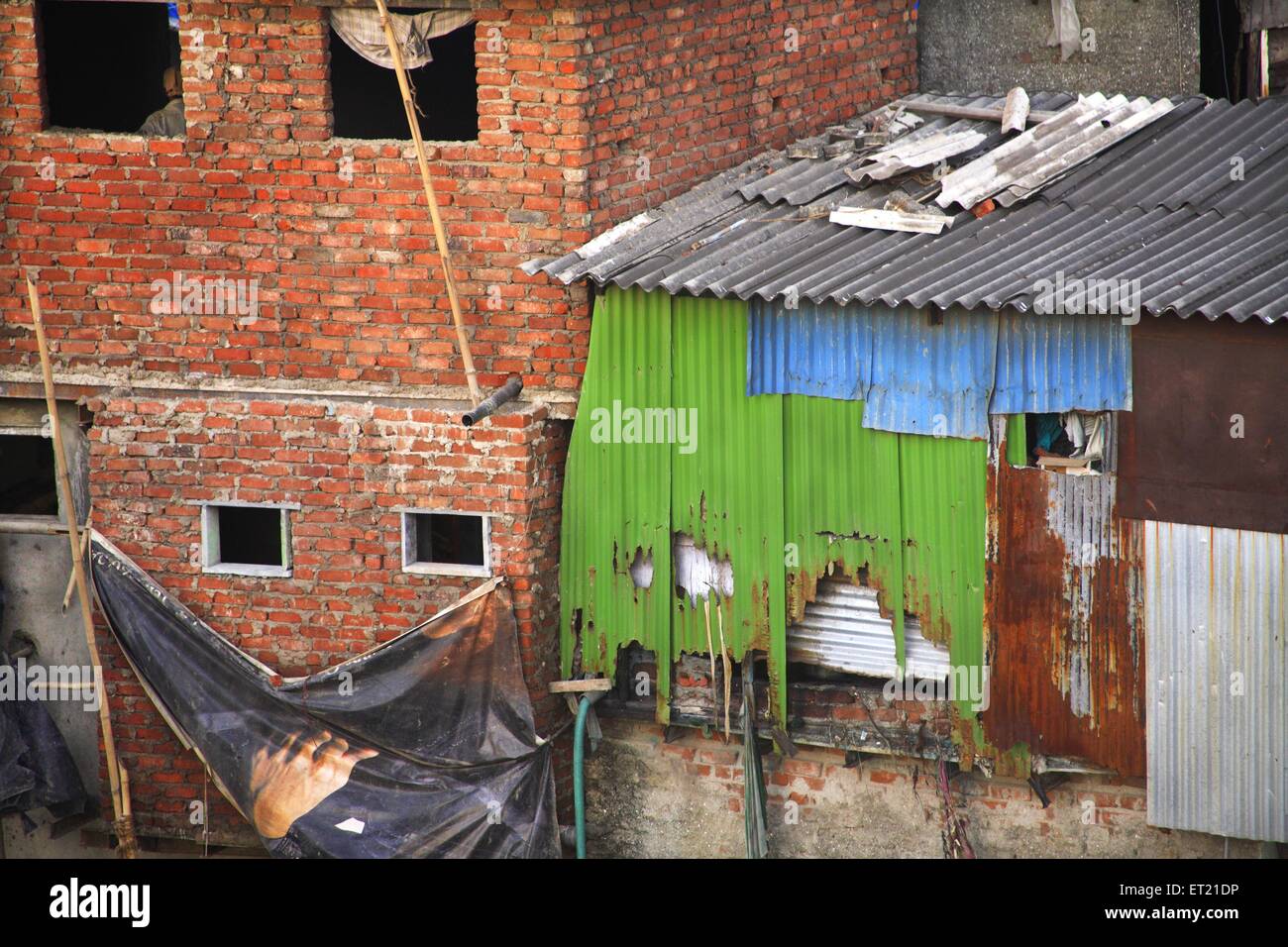 Slum ; Behram Naupada ; Anant Kanekar Marg ; Bandra ; Bombay Mumbai ...
