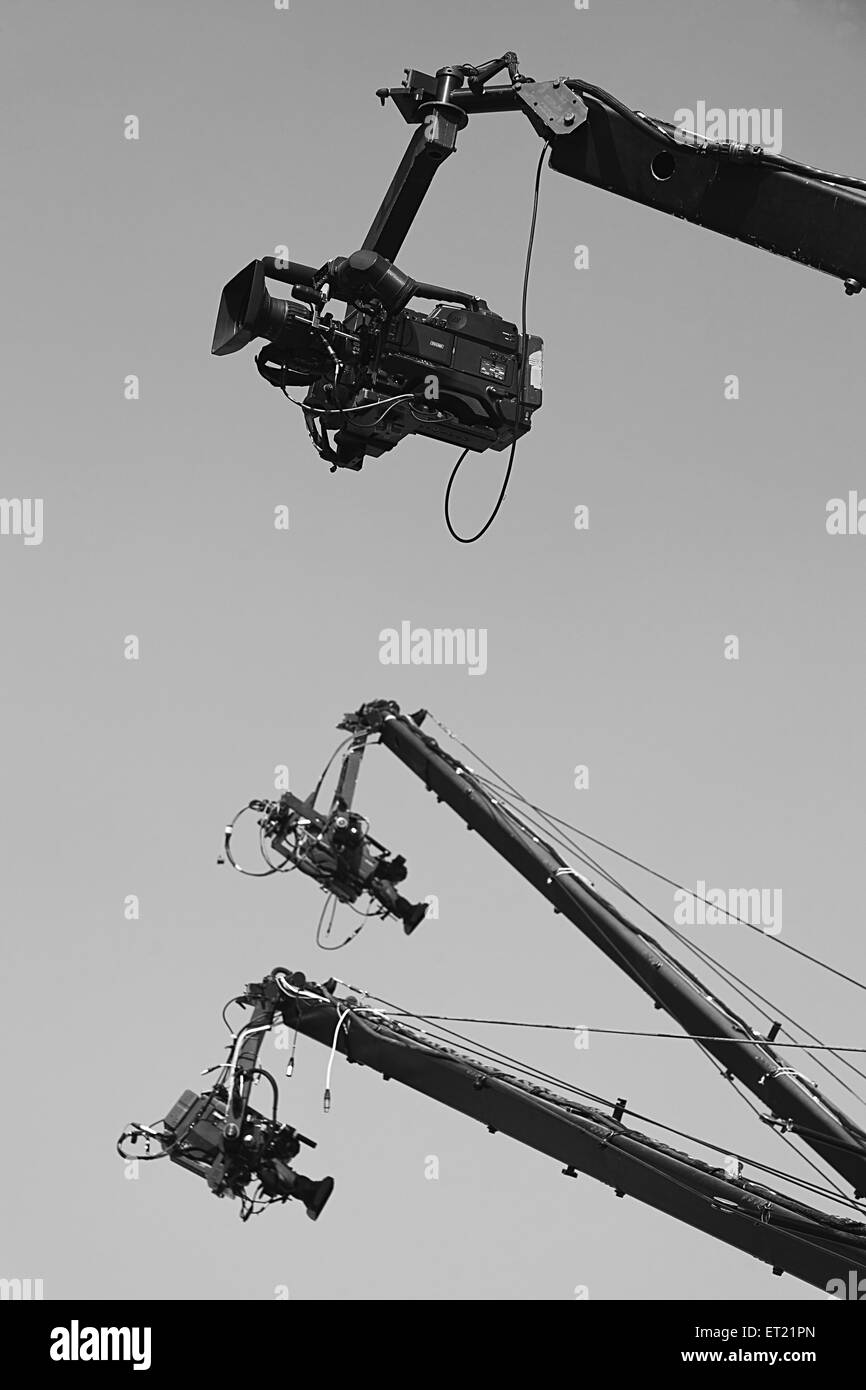 Video Camera Mounted on Crane doing Shooting Mumbai Maharashtra India ...