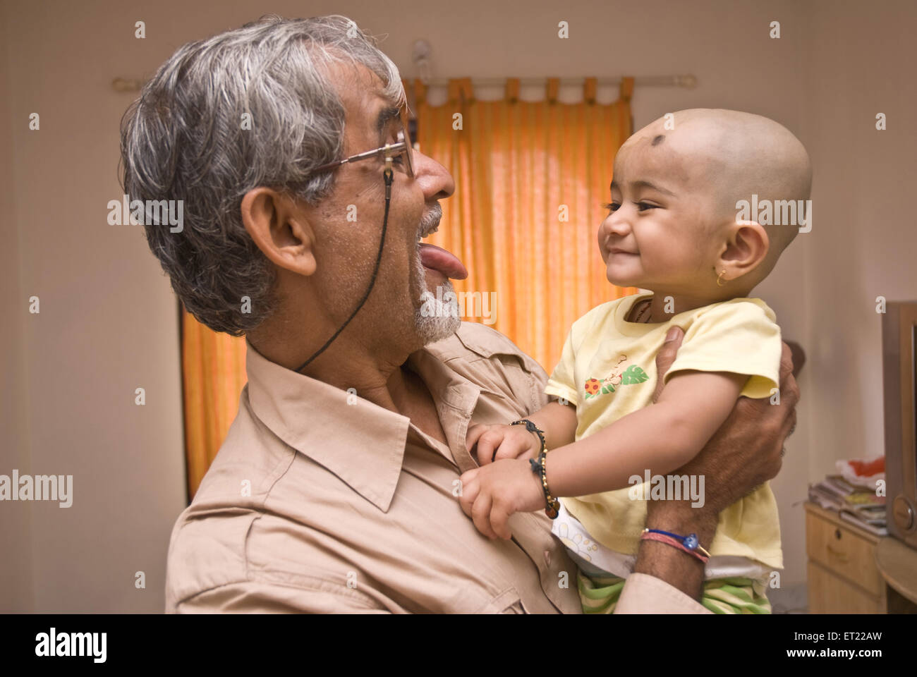 Grandfather and grandson MR#714F;714H Stock Photo - Alamy