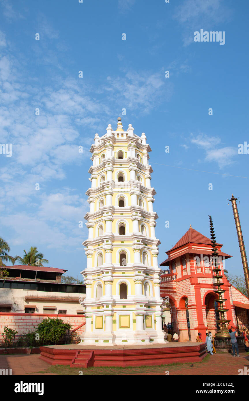 Tower at mahalasa temple at ponda ; Goa ; India Stock Photo - Alamy