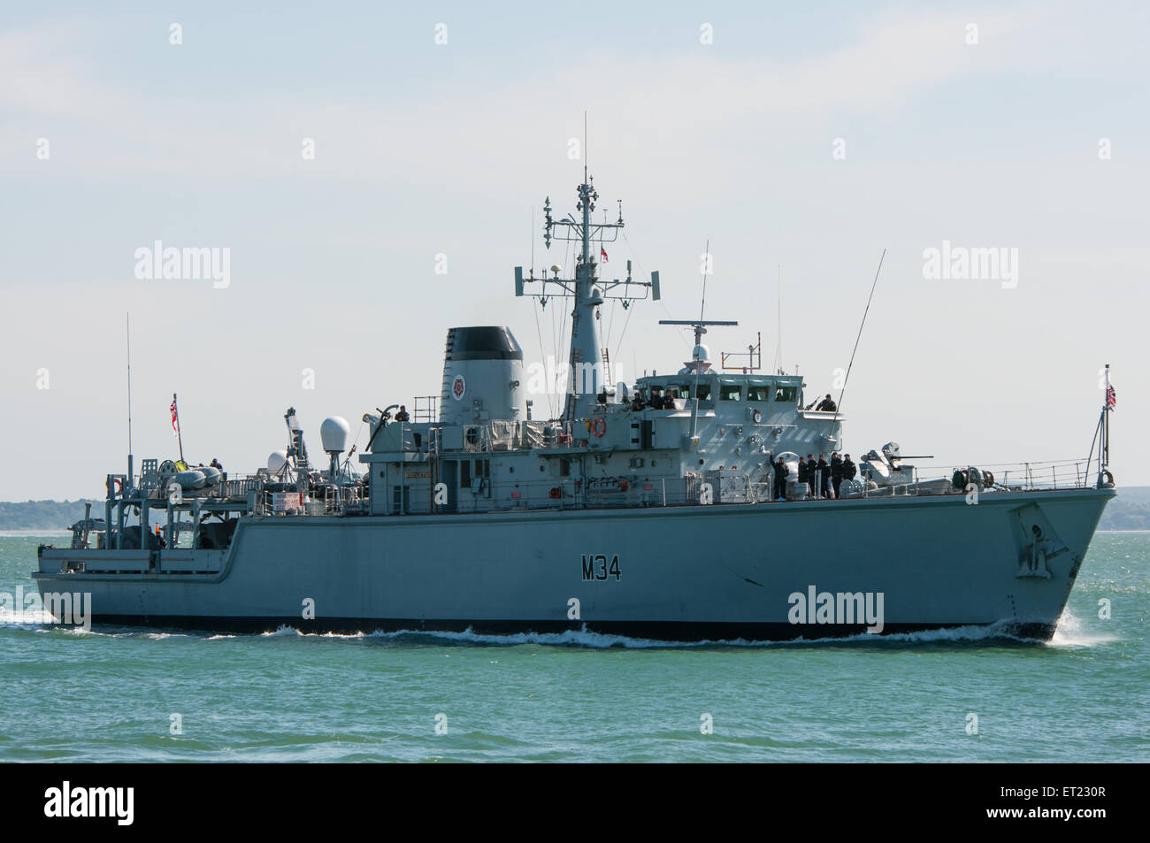 HMS Middleton (M34) arriving at Portsmouth Stock Photo - Alamy