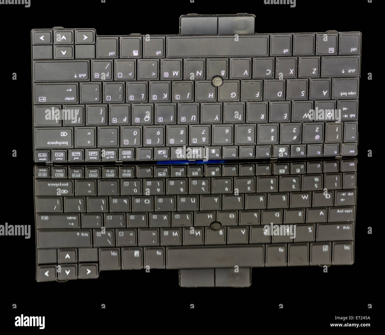 Laptop computer keyboard and reflection Stock Photo - Alamy